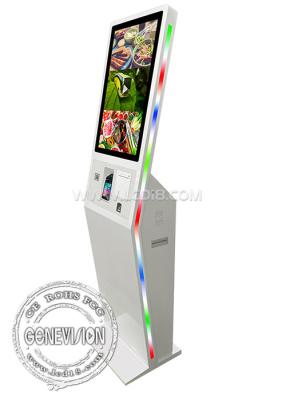 China 27 inch Receipt Printer QR Code Scanner Finger Print Self Service Kiosk for Fast Food Restaurants for sale
