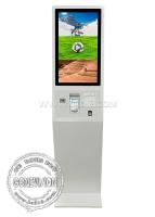 China 27 inch Receipt Printer QR Code Scanner Finger Print Self Service Kiosk for Fast Food Restaurants for sale