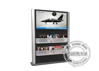 China Landscape Magazine Holder Advertising Kiosks Displays , Touch Interactive Digital Signage Totem for sale