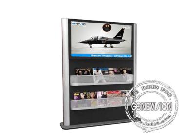 China Landscape Magazine Holder Advertising Kiosks Displays , Touch Interactive Digital Signage Totem for sale