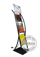 China 12.1inch Magazine Floorstanding Kiosk LCD Ad Player Metal Shelves for sale