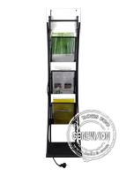 China 12.1inch Magazine Floorstanding Kiosk LCD Ad Player Metal Shelves for sale