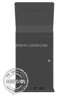 China Hotel 24 Inch Vertical Desktop Printer QR Code Scanner Card Dispenser Self Service Check In Kiosk for sale
