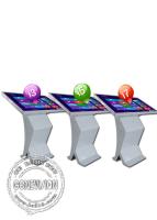 China 43 Inch Podium Windows All In One Pc Interactive Query Machine 10 Points Ir / Pacp Touch for sale