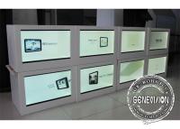 China 55 Inch Android Remote Control Transparent Display Box Flexible Advertising Equipment for sale