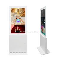 China Two Side QLED Extra Slim High Brightness Floor Advertising Display With Transparent Frame for sale