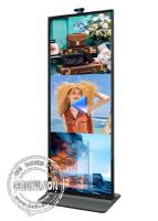 China 70 Inch Full Screen Displaying IR Touch Screen LCD Stretched Kiosk With Camera And Microphone for sale
