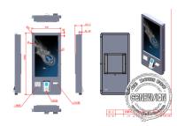 China Restaurant 32 Inch Self service Kiosk 3G 4G 5G / Food Store LCD Payment Machine for sale