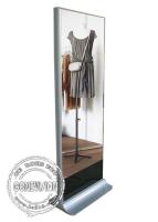 China 43 Inch Standalone Magic Mirror Standee , FHD Mirror Advertising Kiosk Body Sensor for sale