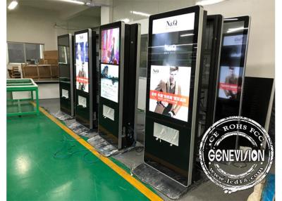 China Charging Station Dual Screen Advertising Digital Standee Remote Control Synchronization for sale