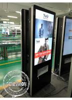 China Charging Station Dual Screen Advertising Digital Standee Remote Control Synchronization for sale