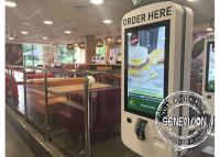 China Floor Standing Touch Screen Kiosk Order Machine , Fast Food Store Dish Order Self Service Kiosk for sale