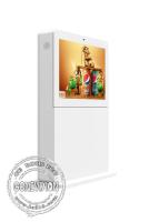 China 43“55”Floor Stand landscape Display Kiosks Outdoor Digital Signage Advertising Infromation kiosk White for sale