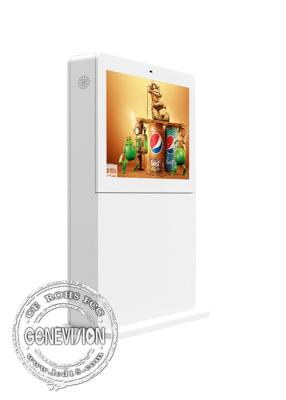 China 43“55”Floor Stand landscape Display Kiosks Outdoor Digital Signage Advertising Infromation kiosk White for sale