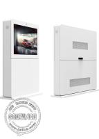 China 43“55”Floor Stand landscape Display Kiosks Outdoor Digital Signage Advertising Infromation kiosk White for sale
