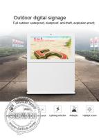 China 43“55”Floor Stand landscape Display Kiosks Outdoor Digital Signage Advertising Infromation kiosk White for sale