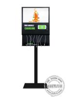 China 21.5 inch Android Wifi Digital Signage Advertising screen Display with mobile phone charging station For Restaurant for sale