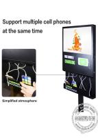 China 21.5 inch Android Wifi Digital Signage Advertising screen Display with mobile phone charging station For Restaurant for sale