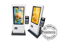 China Desktop 15.6inch Android11 System 2G 16G Self Service Payment Kiosk with Qr Scanner and 80mm Terminal Printer POS for sale