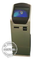 China 19 inch Bank Queue Ticketing Machine Self Service Kiosk Printer NFC Touch Computer Kiosk for sale
