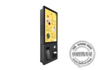 China 24 Inch Android NFC Scanner Portrait Restaurant Self Service Ordering Kiosk , Smart Payment Kiosk With Card Reader for sale