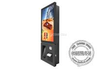 China 24 Inch Android NFC Scanner Portrait Restaurant Self Service Ordering Kiosk , Smart Payment Kiosk With Card Reader for sale