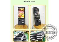 China 24 Inch Android NFC Scanner Portrait Restaurant Self Service Ordering Kiosk , Smart Payment Kiosk With Card Reader for sale