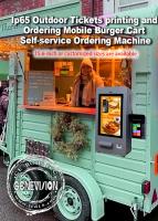 China 21.5 Inch Outdoor Food Truck Trailer  Self Service Kiosk With Fan 5MP Camera for sale