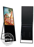 China 43 Inch Slim Shopping Mall Advertising Kiosks Displays Portable LCD Slant Floorstanding for sale