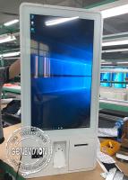 China 32 Inch PCAP Touch Screen Self Payment Kiosk Windows10 Ordering Machine Kiosk With Thermal Printer for sale