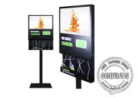 China 21.5 Inch Advertisement Mobile Phone Charging Kiosk Self Service Charging Station for sale