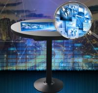 China Ten-point Touch Round Smart Coffee Table for Multi-Touch Entertainment and Functionality for sale