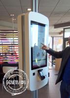 China 43 Inch Dual Screen Floorstanding Self Service Kiosk Android 5.1 POS Terminal with Printer for sale