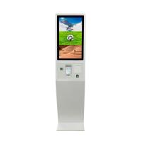 China Tickets Queue Printing Touch Screen Kiosk With QR Code Scanner NFC Finger Prints for sale