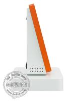 China 24 Inch Orange Side Table Self Service Kiosk With Payment Machine Holder and Full HD Touch Screen for sale