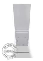 China Android Interactive LCD Poster Kiosk White Super Slim PCAP Foil Touch Screen Banner Kiosk for sale