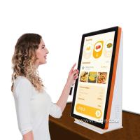 China 21.5inch Countertop Touch Screen Self Service Payment Machine Orange Color for sale