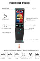 China 27 Inch Self Service Kiosk Capacitive Touch Screen With Printer NFC Reader Scanner for sale
