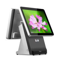China Supermarket 15.6'' Windows Dual Screen POS System With Printer Scanner for sale