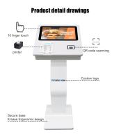 China 15.6 Inch WiFi Scanner Landscape Self Service Touch Screen Kiosk With Printer Free Standing for sale