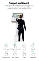 China 15.6 Inch WiFi Scanner Landscape Self Service Touch Screen Kiosk With Printer Free Standing for sale