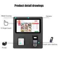 China 15.6 Inch WiFi Landscape Self Service Kiosk With Printer And Scanner Black Color for sale