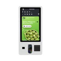China 24 Inch Touch Screen Kiosk Self Service Order Machine QR Code Scanner With Printer for sale