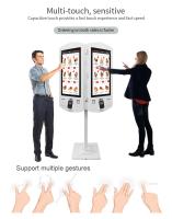 China 32 Inch Double Side Touch Screen Ordering Kiosk Self Service For Restaurant for sale