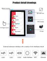 China Desktop Self Service Touch Screen Kiosk 15.6'' For Restaurant for sale
