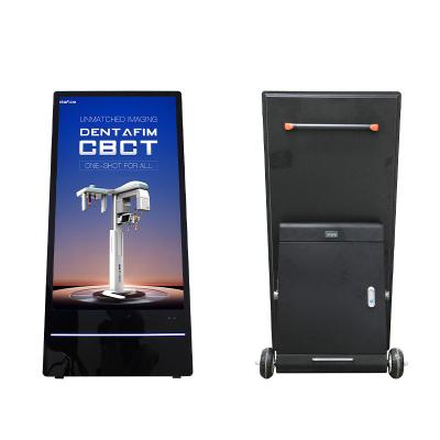 China Wireless Battery Portable Kiosk With Foldable Wheels Outdoor for sale