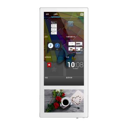 China Elevator Two Screens Advertising Machine In 18.5+10.1 Inch Split LCD Digital Display for sale