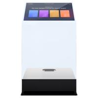 China Crystal Holographic Touch Screen Podium Kiosk With Projector For Exhibition Center for sale