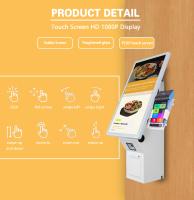 China 21.5 15.6 Inch White  Automatic Cashless Restaurant Self Service Kiosk Wall Mount for sale