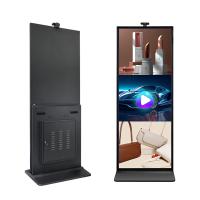 China 70'' Vertical Full Screen 4K IR Touch Screen LCD Stretched Advertising Kiosk With Camera for sale